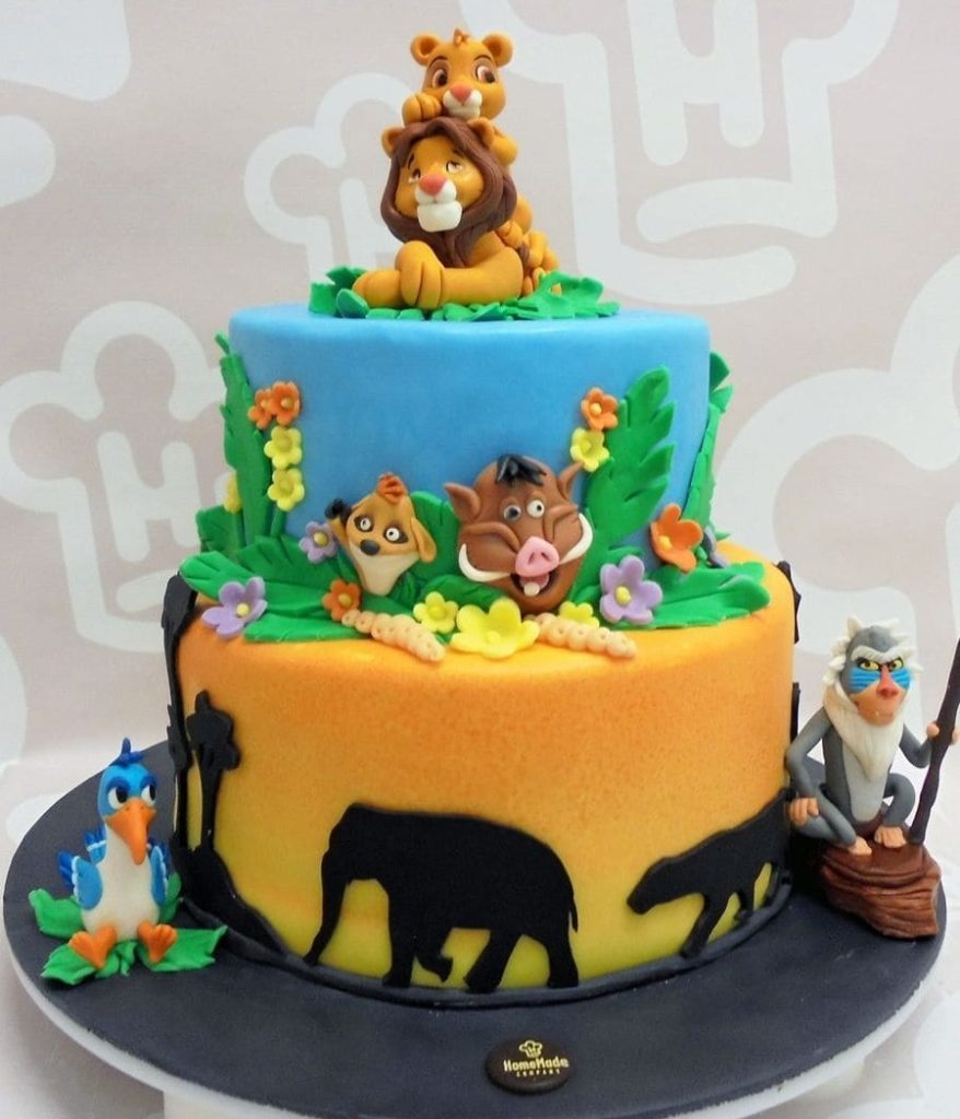 Pastel de Cumpleaños del Rey León - Animaciones Infantiles Chispa